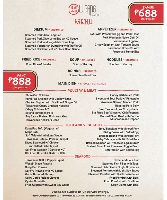 Psst, Lugang Cafe's Bringing Back Unli Xiao Long Bao for as Low as P688