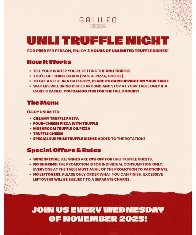 P999 Gets You Unlimited Truffle Pizza + Pasta at This Cozy Mandaluyong Deli