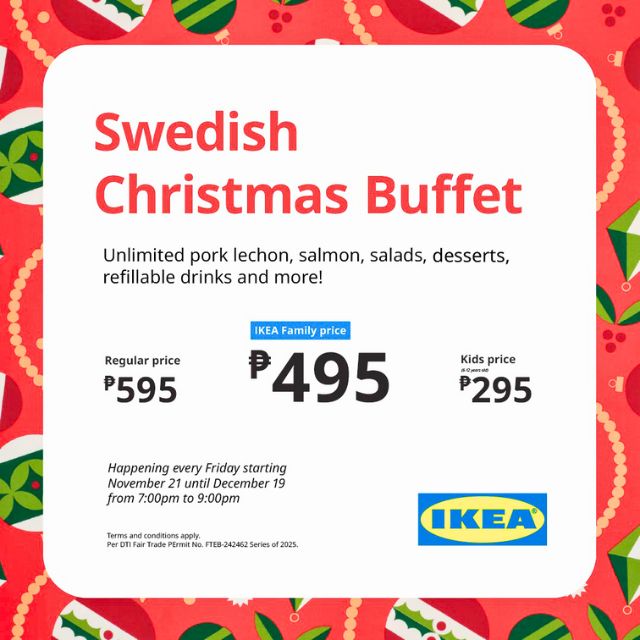 IKEA's Advance Christmas Gift: A Swedish Buffet of Lechon, Salmon + More