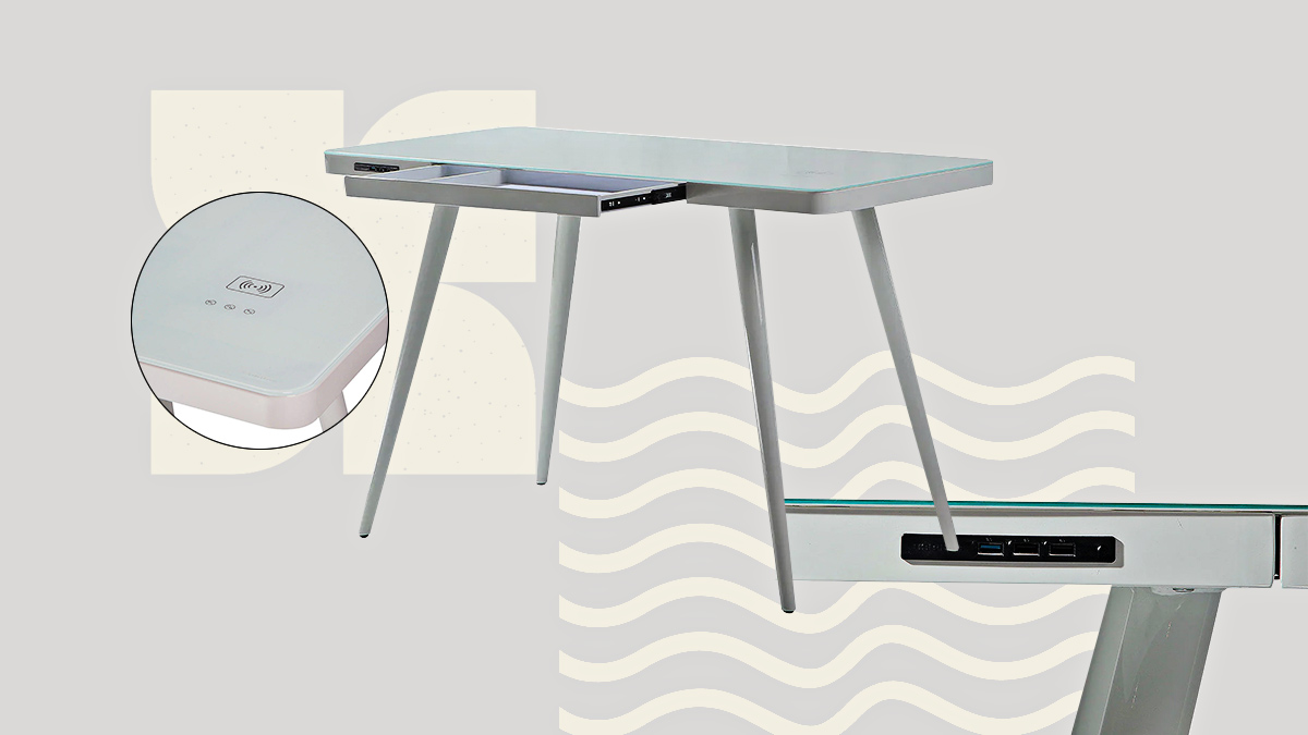 This Work Table Has Built-In USB Ports, Wireless Charging + More